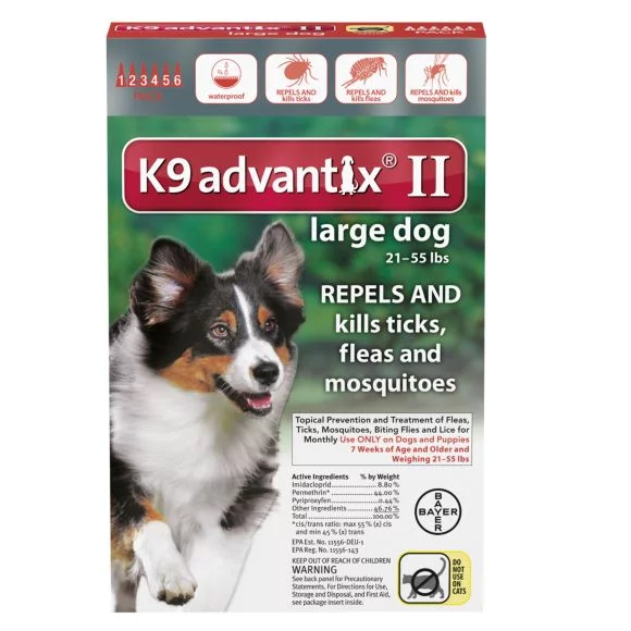 K9 Advantix II 21-55 lbs 6 Month | 50/50 Pet Supply